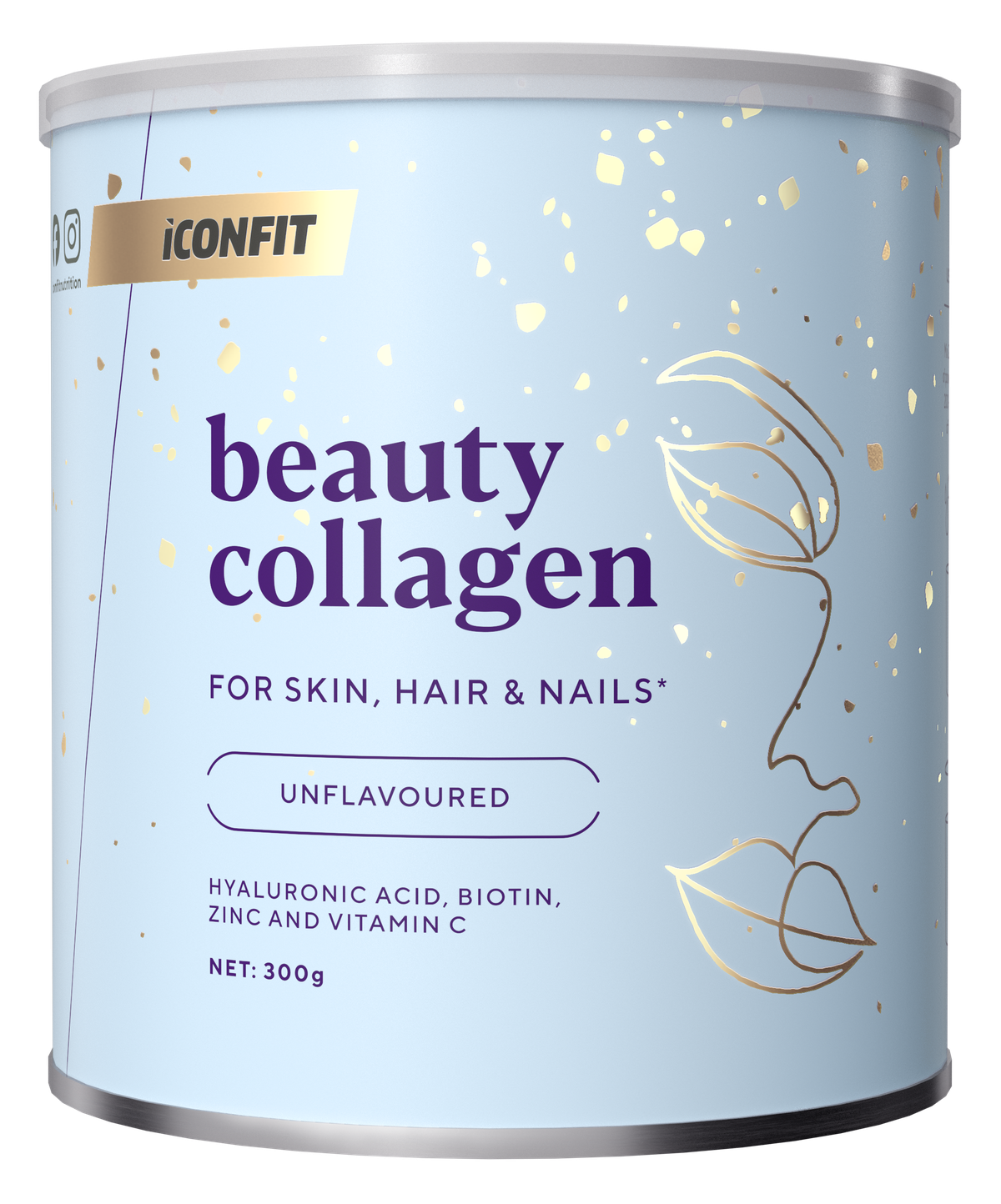 ICONFIT Beauty Collagen - Unflavoured milteliai, 300 g | Moonmart.lt