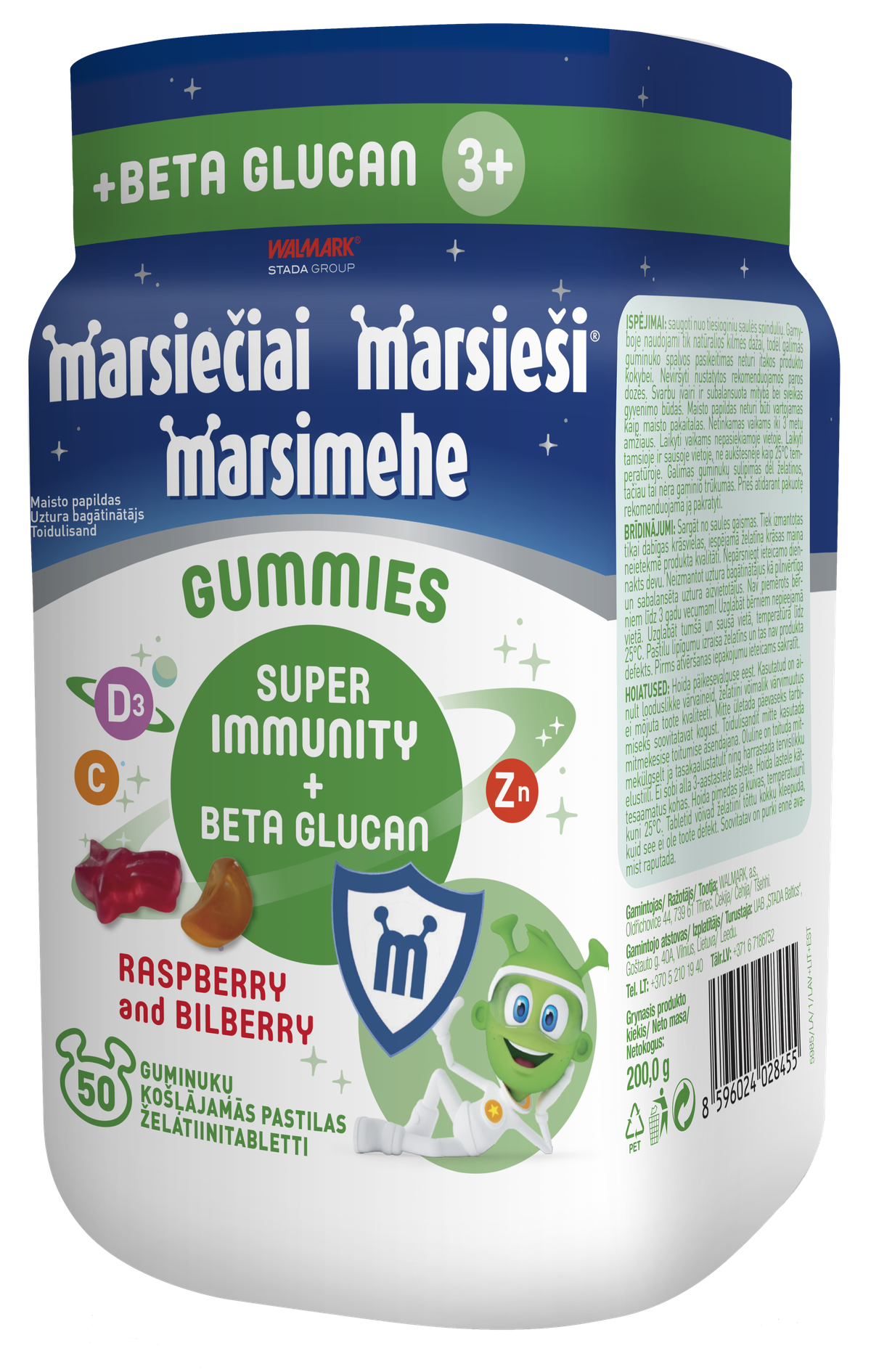 MARSIEČIAI Gummies Super imunitetui vitaminai guminukai, 50 vnt ...