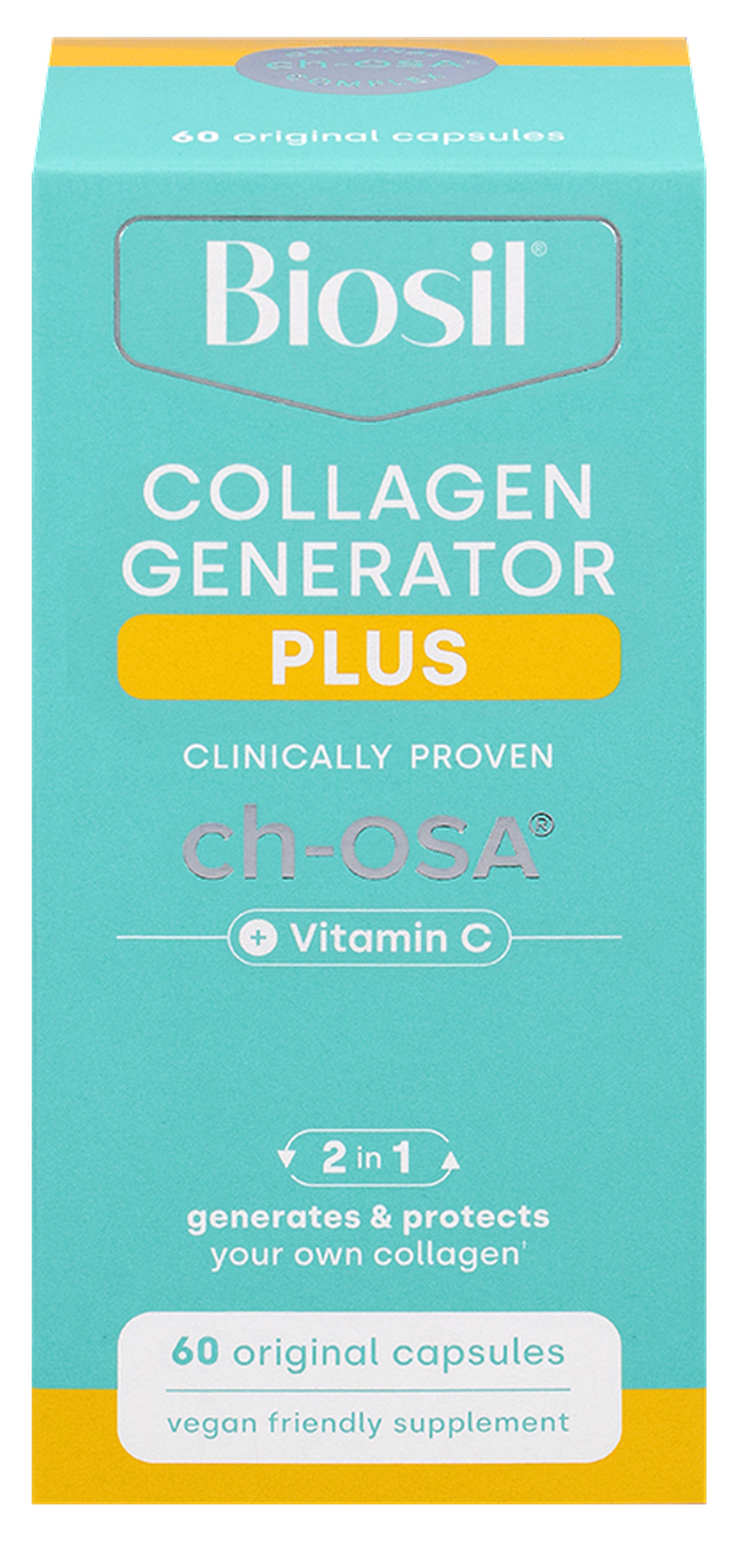 BIOSIL Collagen Generator Plus kapsulės, 60 vnt. | Moonmart.lt