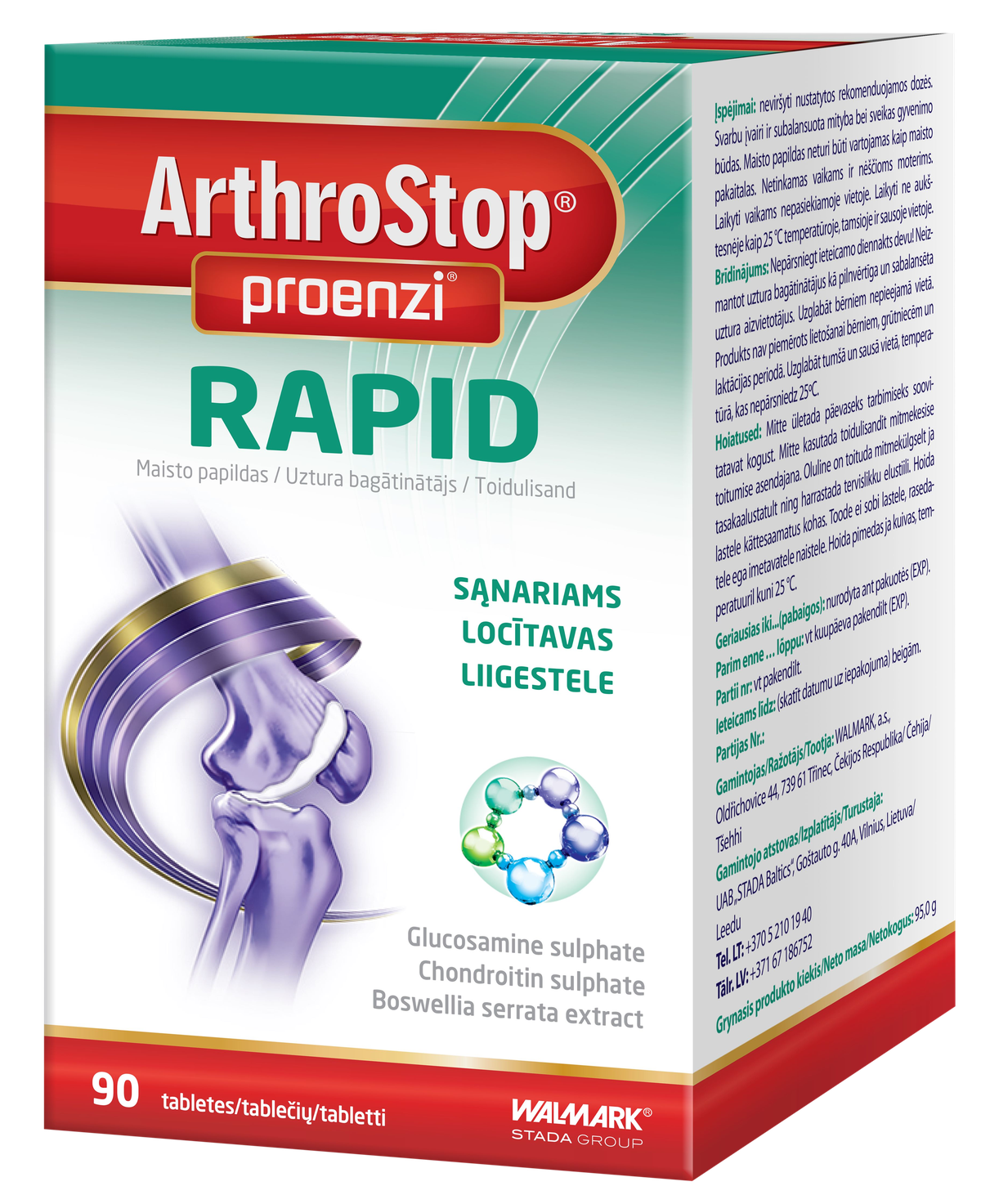 ARTHROSTOP Proenzi Rapid tabletės, 90 vnt. | Moonmart.lt