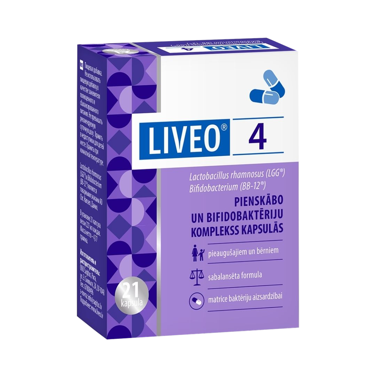 LIVEO 4 kapsulės, 21 vnt. | Moonmart.lt