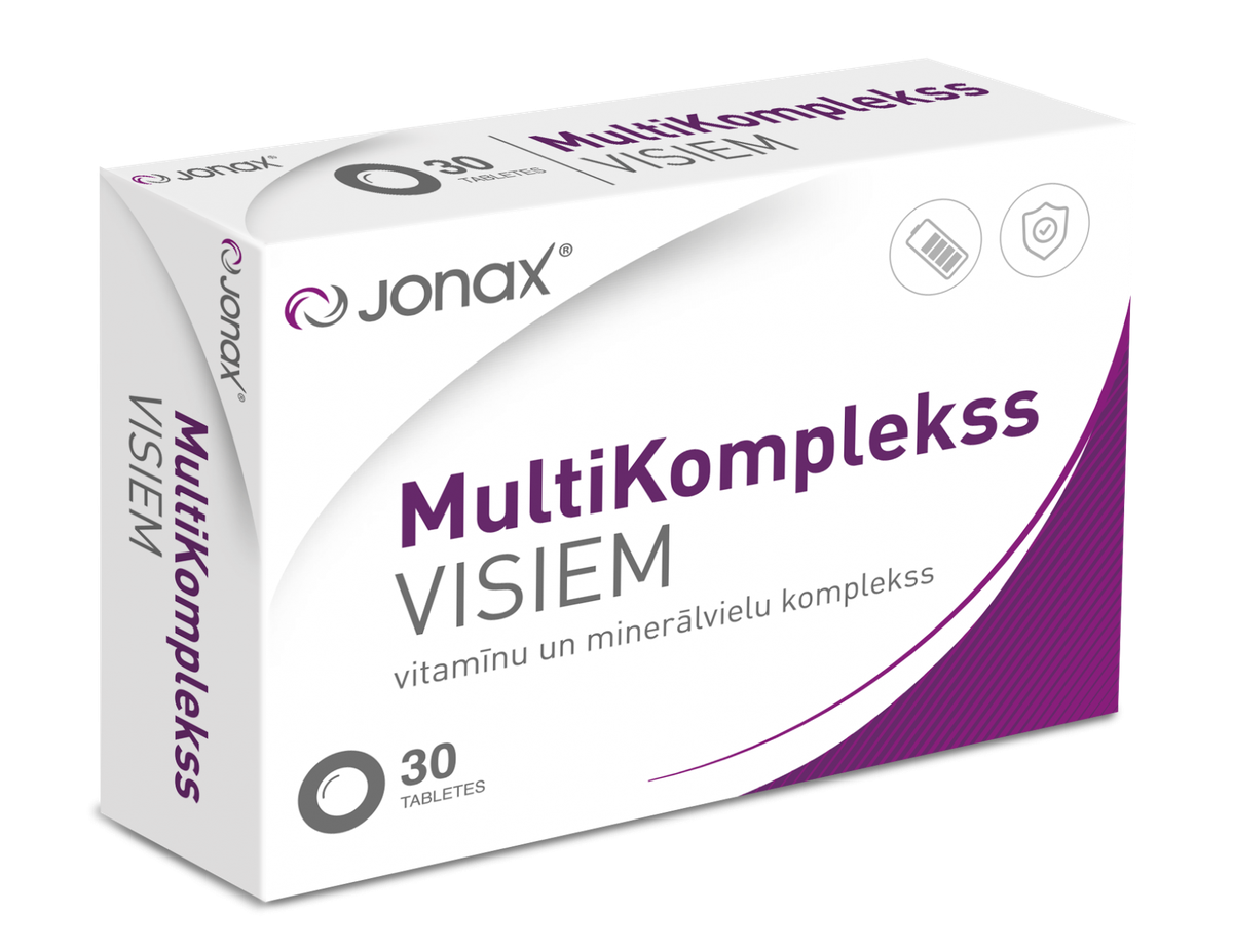 JONAX multivitaminų kompleksas visiems tabletės, 30 vnt. | Moonmart.lt