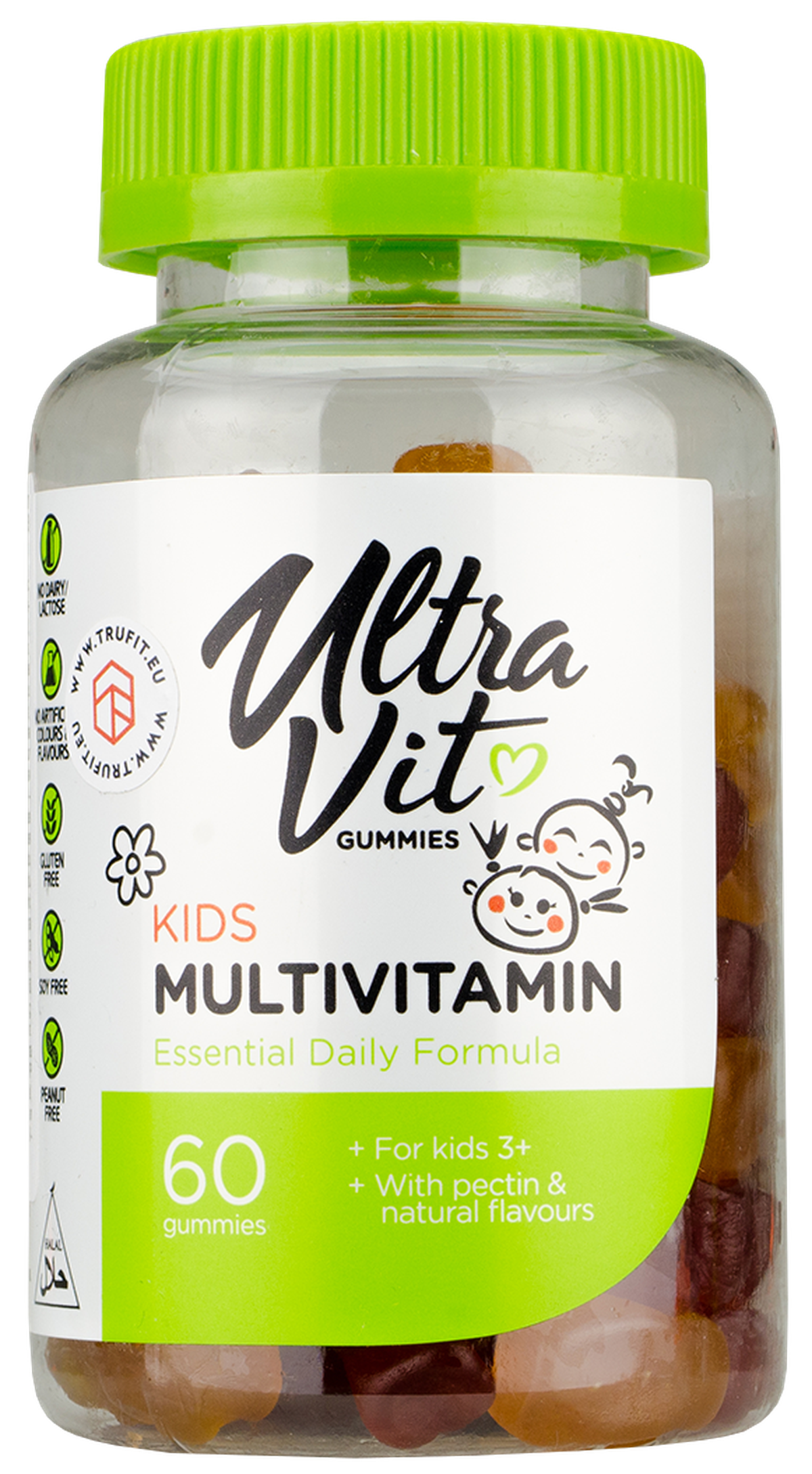 ULTRAVIT Kids Multivitamin kramtomosios tabletės, 60 vnt. | Moonmart.lt