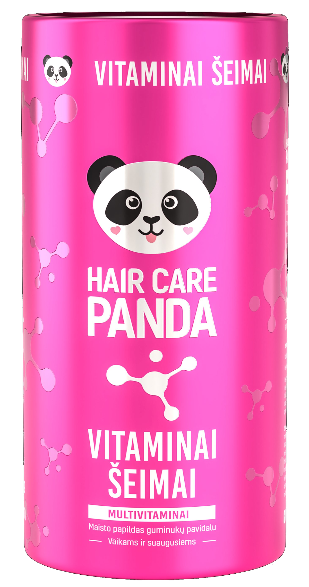 HAIR CARE PANDA Multivitamin kramtomosios pastilės, 60 vnt. | Moonmart.lt