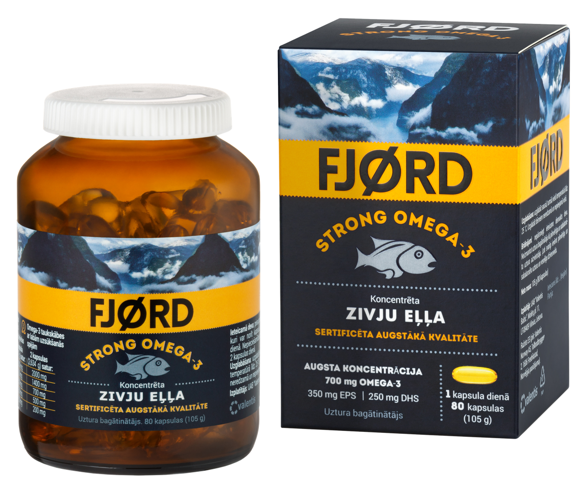 FJORD Omega-3 žuvų taukai kapsulės, 80 vnt. | Moonmart.lt