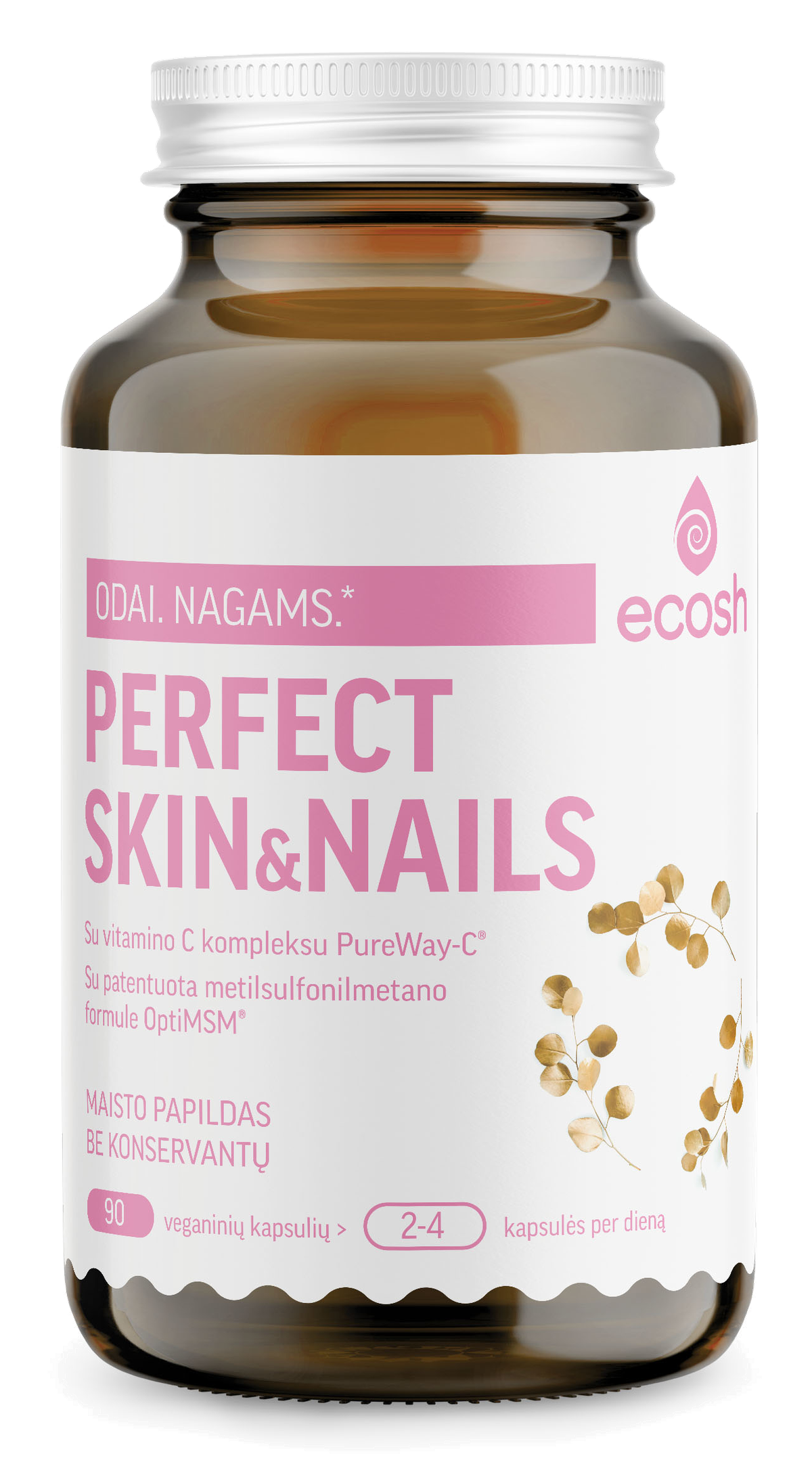 ECOSH Perfect Skin&Nails kapsulės, 90 vnt. | Moonmart.lt
