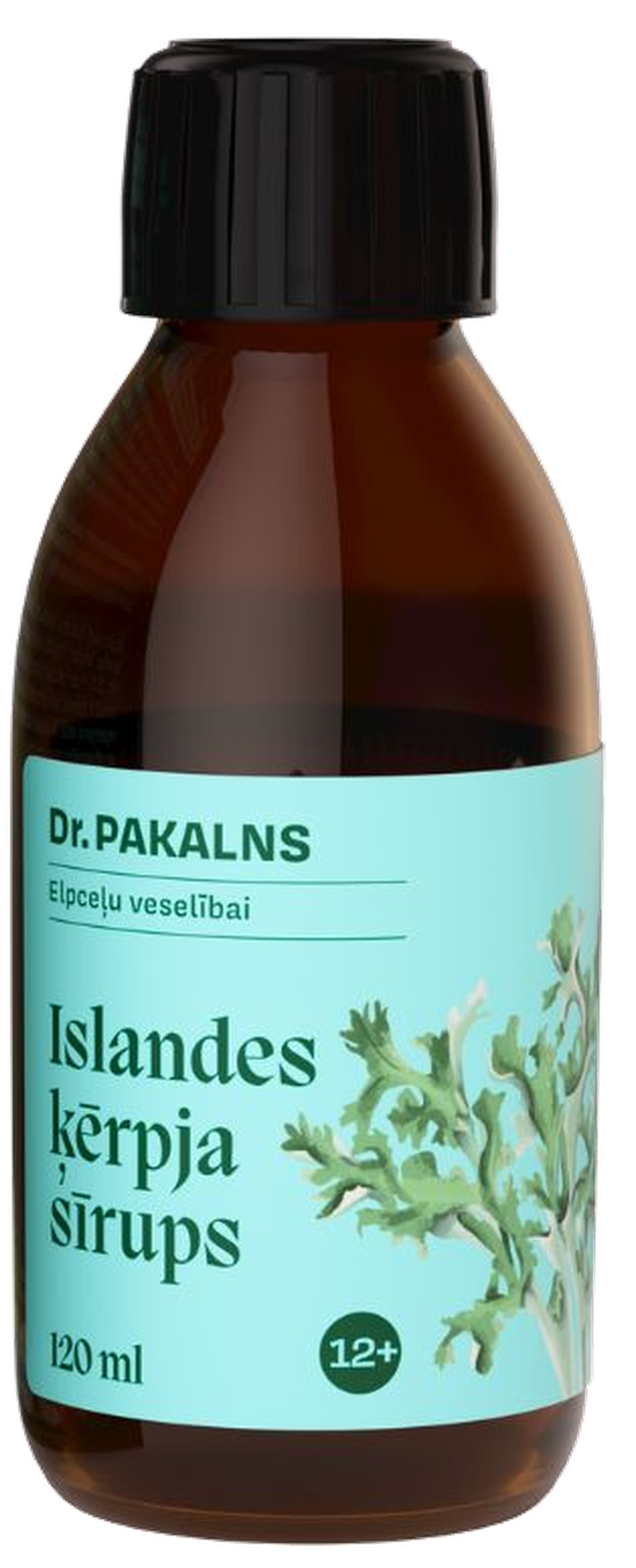 DR. PAKALNS Islandinių kerpių sirupas su pipirmėtėmis sirupas, 120 ml ...