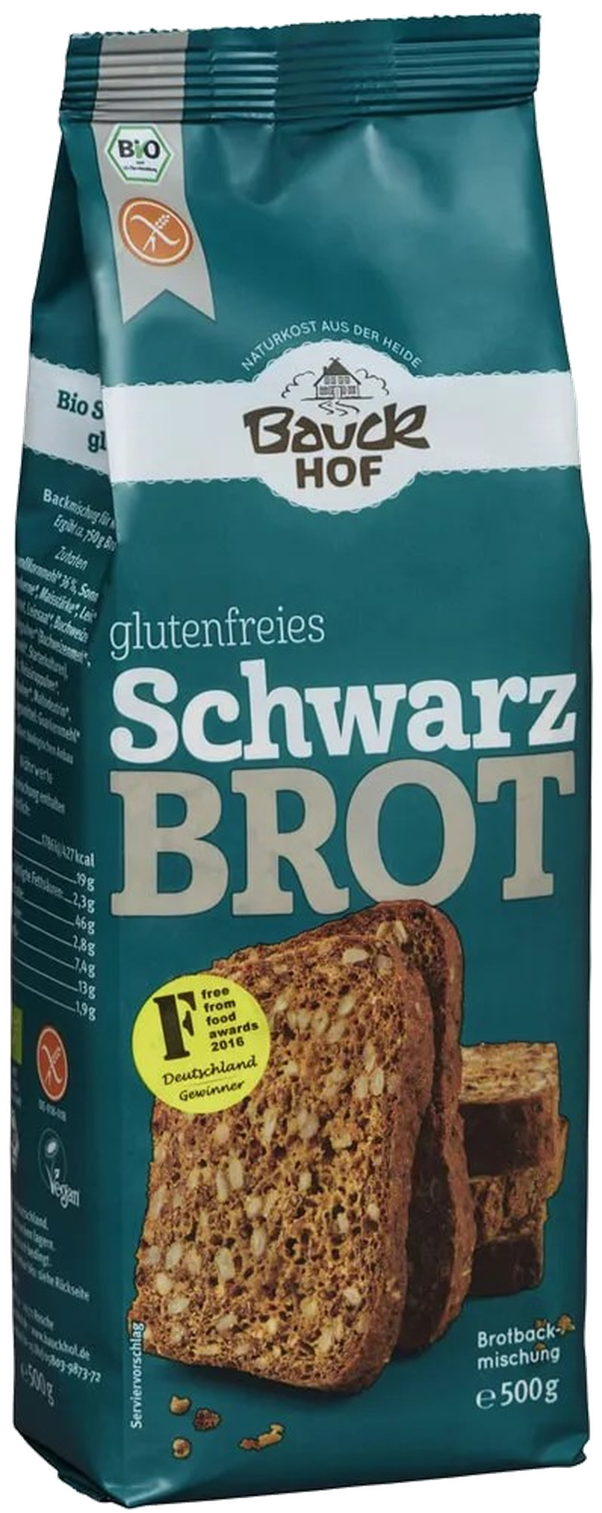 BAUCK HOF juodai duonai be glitimo, ekologiškas mišinys, 500 g ...
