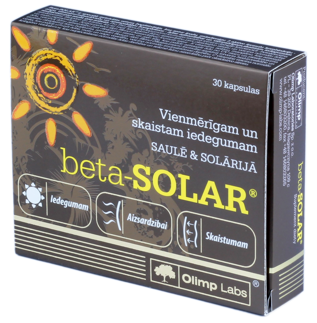 OLIMP LABS Beta-Solar kapsulės, 30 vnt. | Moonmart.lt