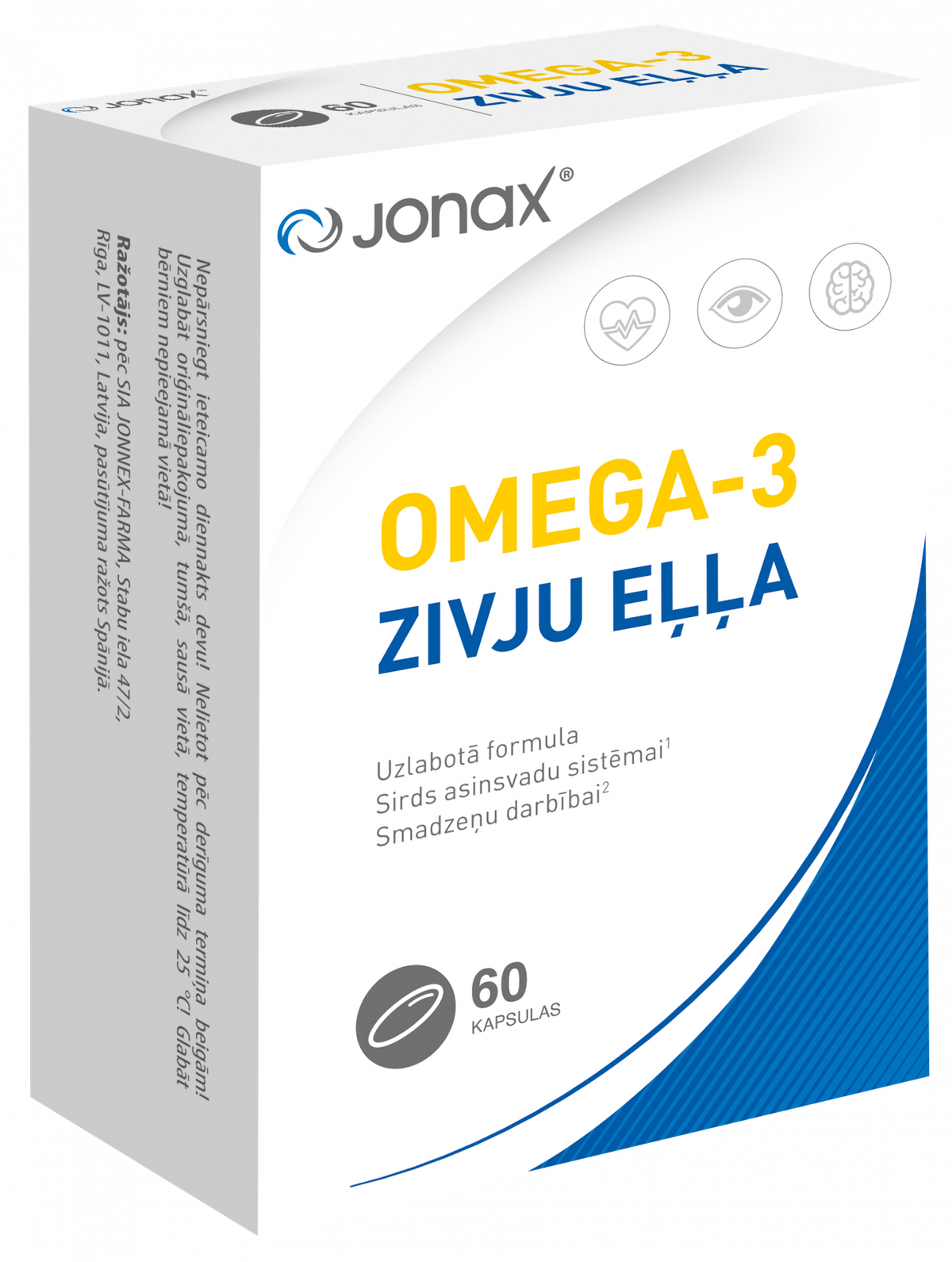 JONAX OMEGA-3 kapsulės, 60 vnt. | Moonmart.lt