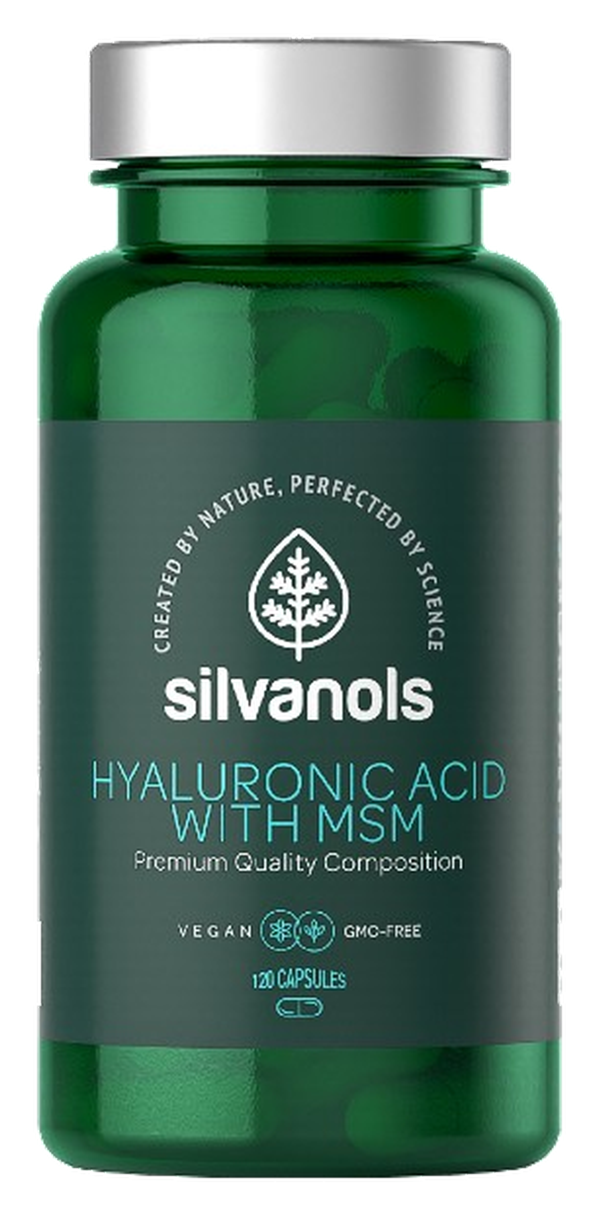 SILVANOLS Hyaluronic acid with MSM kapsulės, 120 vnt. | Moonmart.lt