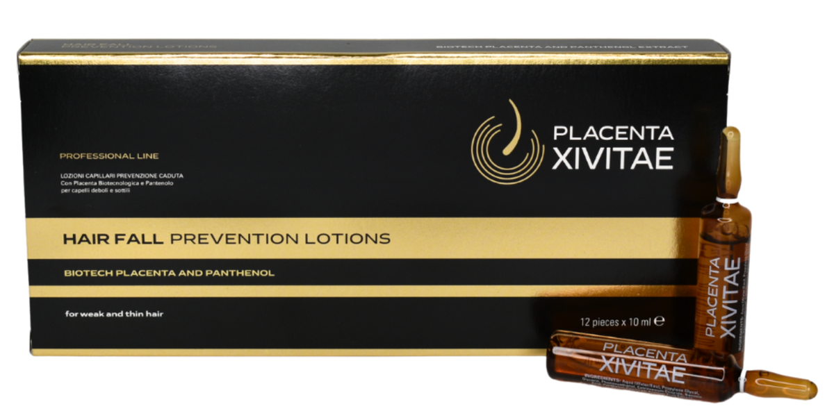 PLACENTA XIVITAE Su Placenta Nuo Plaukų Slinkimo 10 ml, losjonas, 12 vnt. | Moonmart.lt