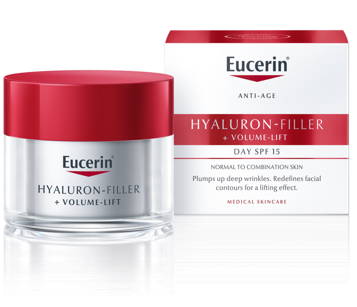 EUCERIN Hyaluron-Filler + Volume-Lift normaliai ir mišriai odai dieninis veido kremas, 50 ml ...