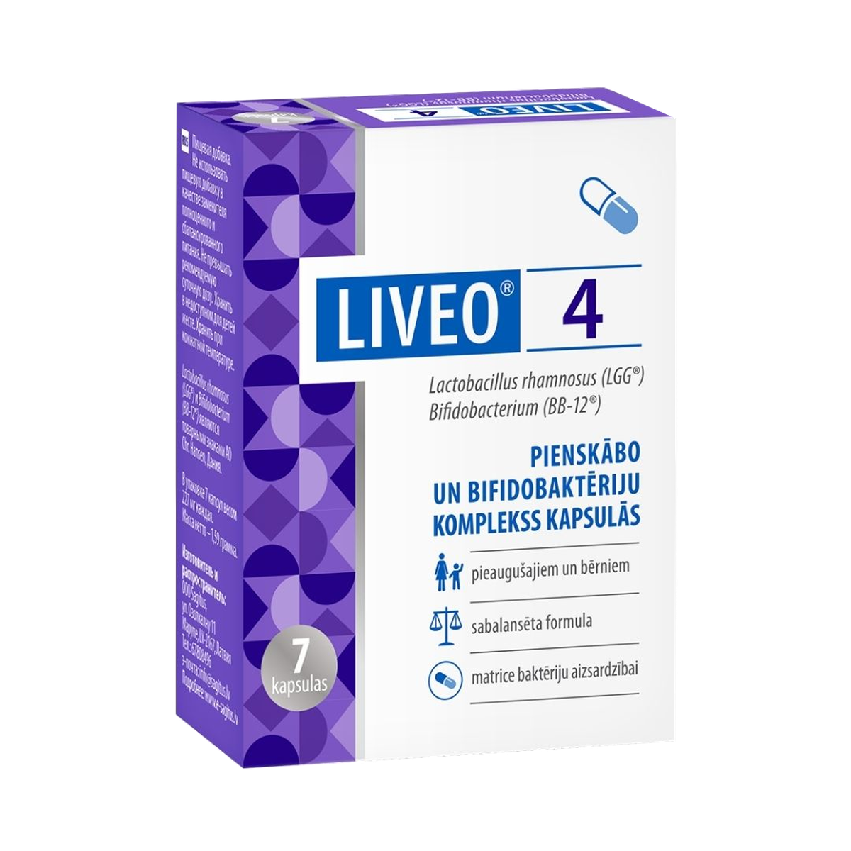 LIVEO 4 kapsulės, 7 vnt. | Moonmart.lt