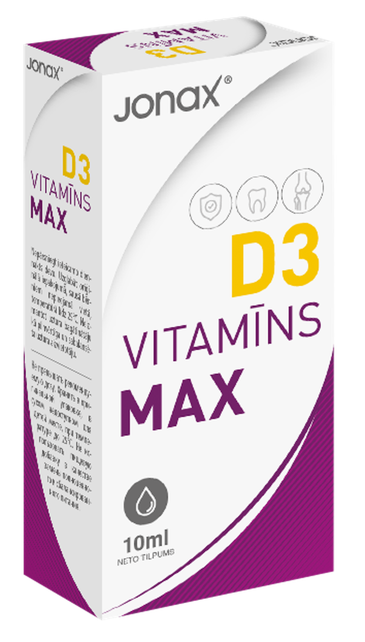 JONAX Max D3 lašai, 10 ml | Moonmart.lt