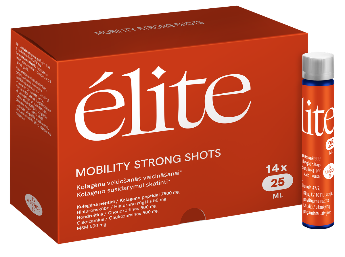 ELITE Mobility Strong Shots, sąnariams ir kaulams buteliukai, 14 vnt ...
