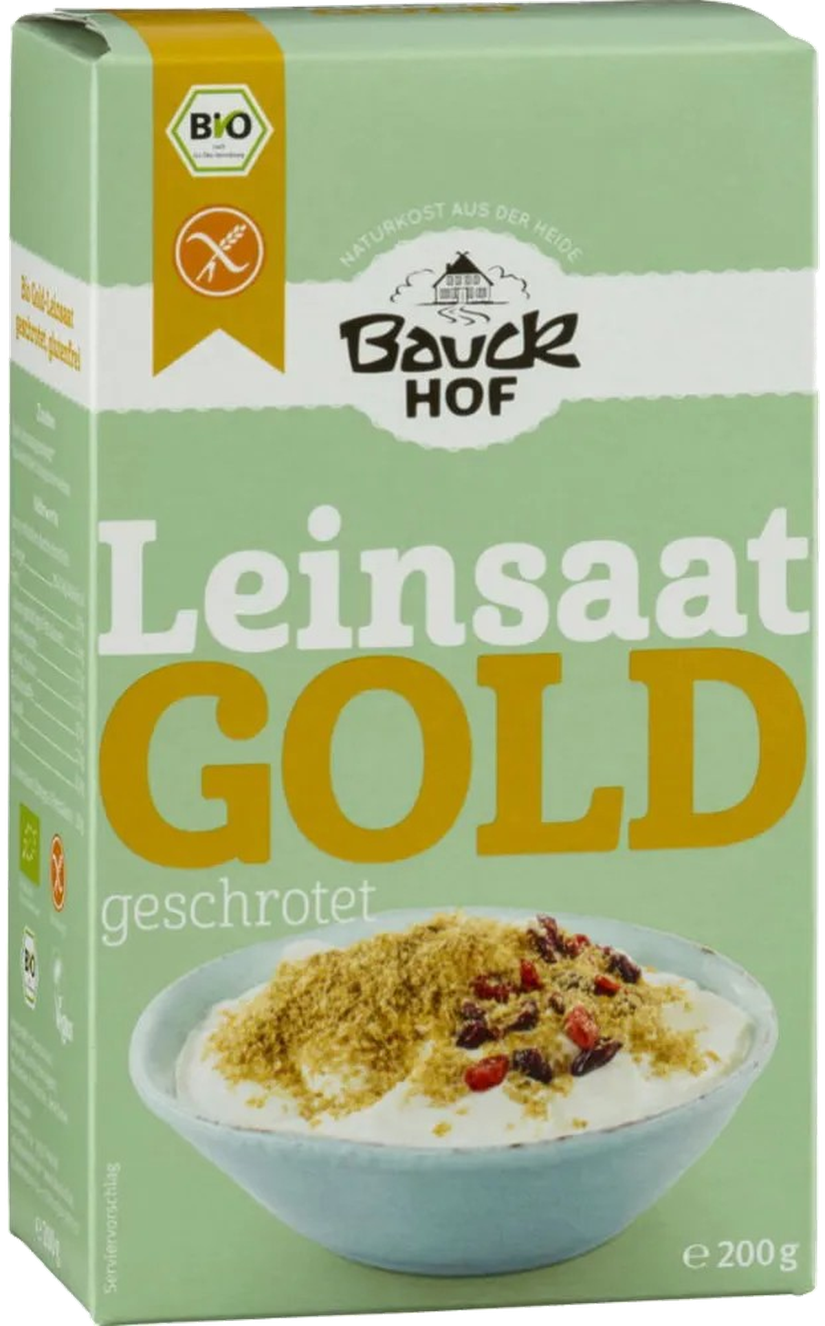 BAUCK HOF traiškyti auksinių linų sėmenys, ekologiški, 200 g | Moonmart.lt