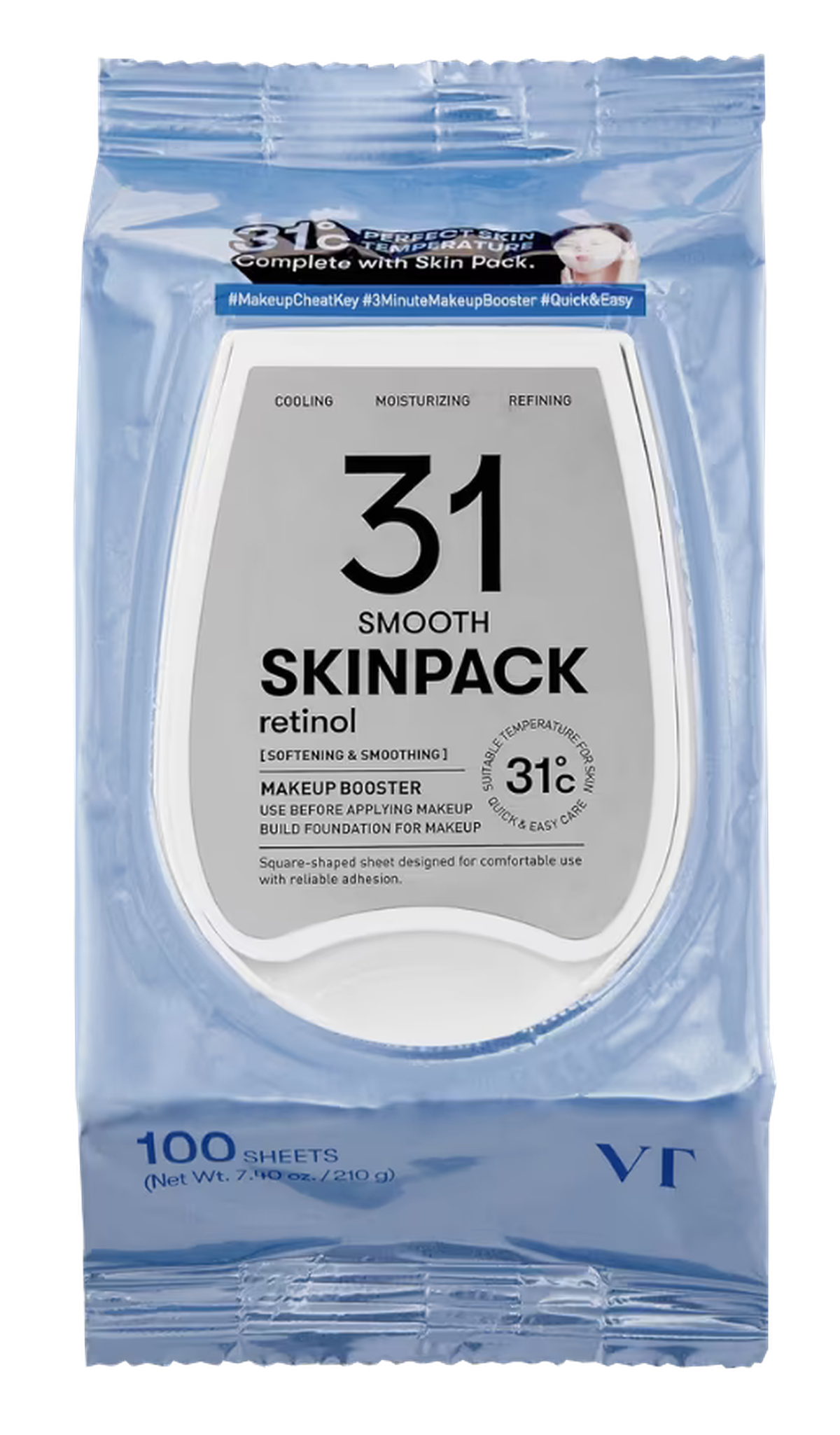 VT COSMETICS Cosmetics Skin Pack Smooth, toniko servetėlės, 100 vnt ...