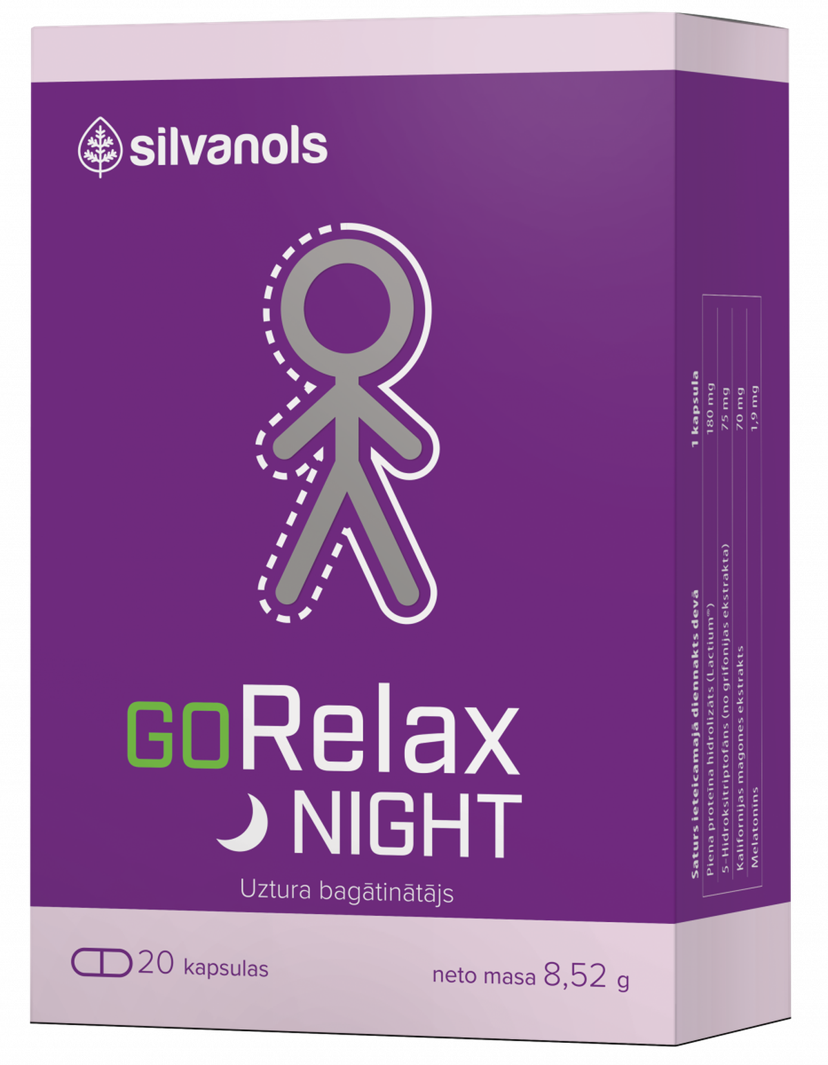 GORELAX Night kapsulės, 20 vnt. | Moonmart.lt