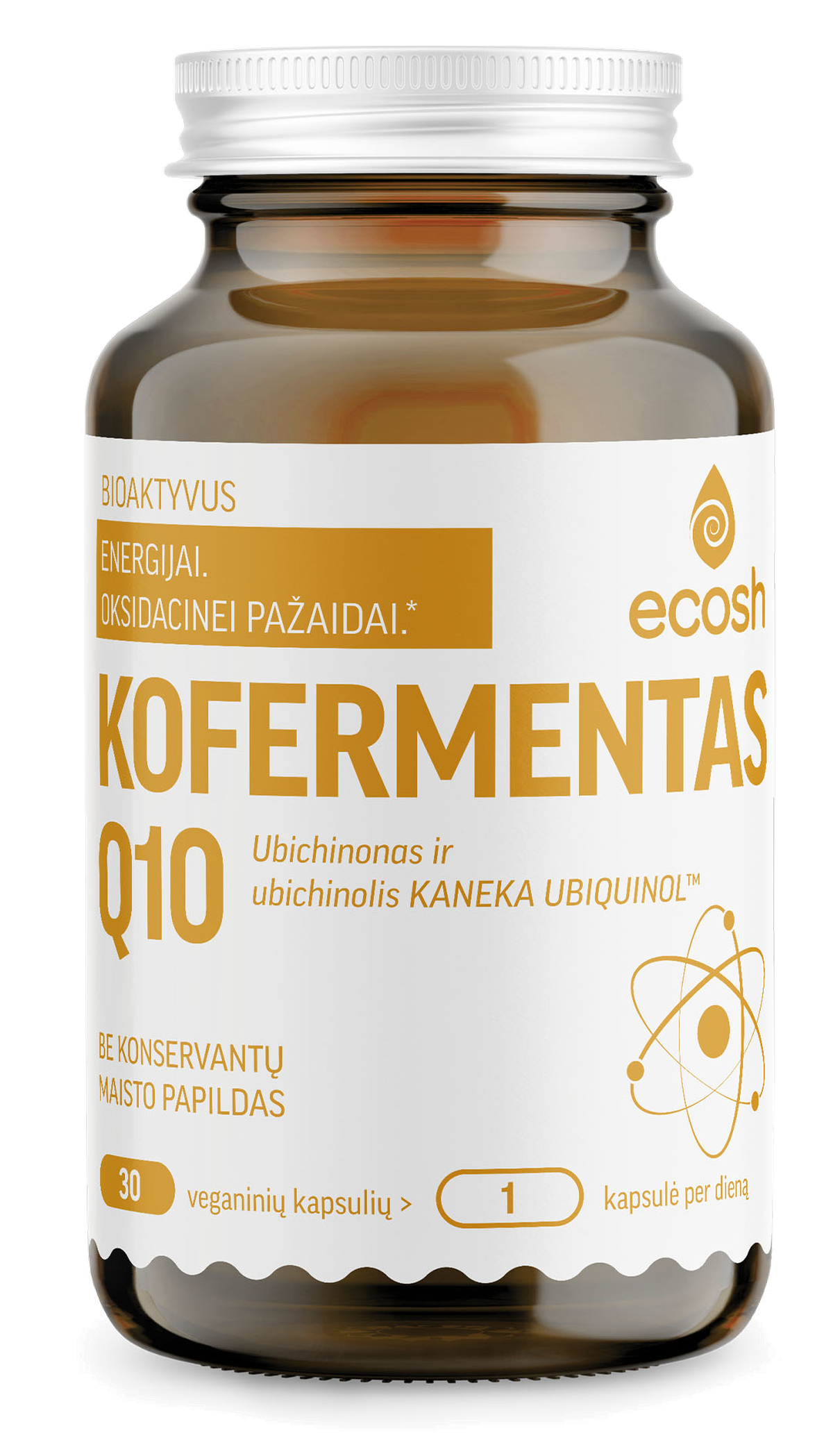 ECOSH Kofermentas Q10 kapsulės, 30 vnt. | Moonmart.lt