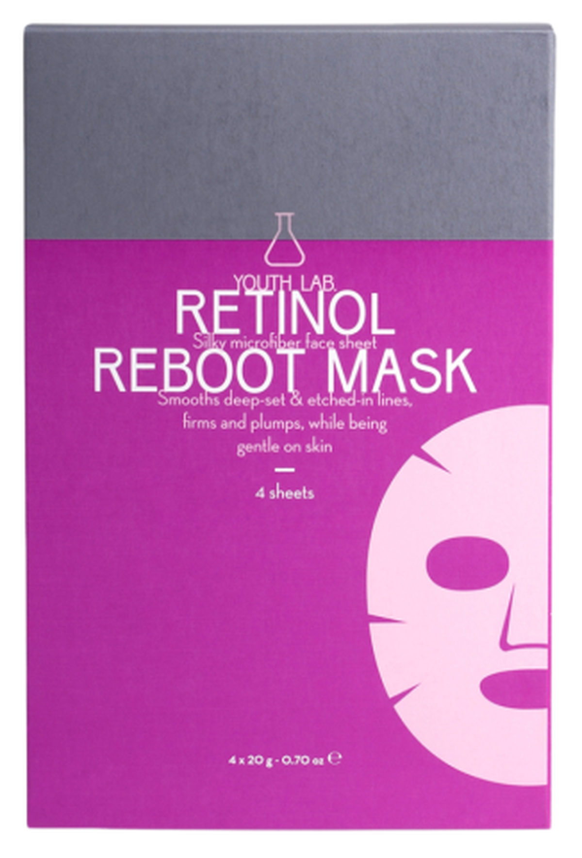 YOUTH LAB Retinol Reboot veido kaukė, 4 vnt. | Moonmart.lt