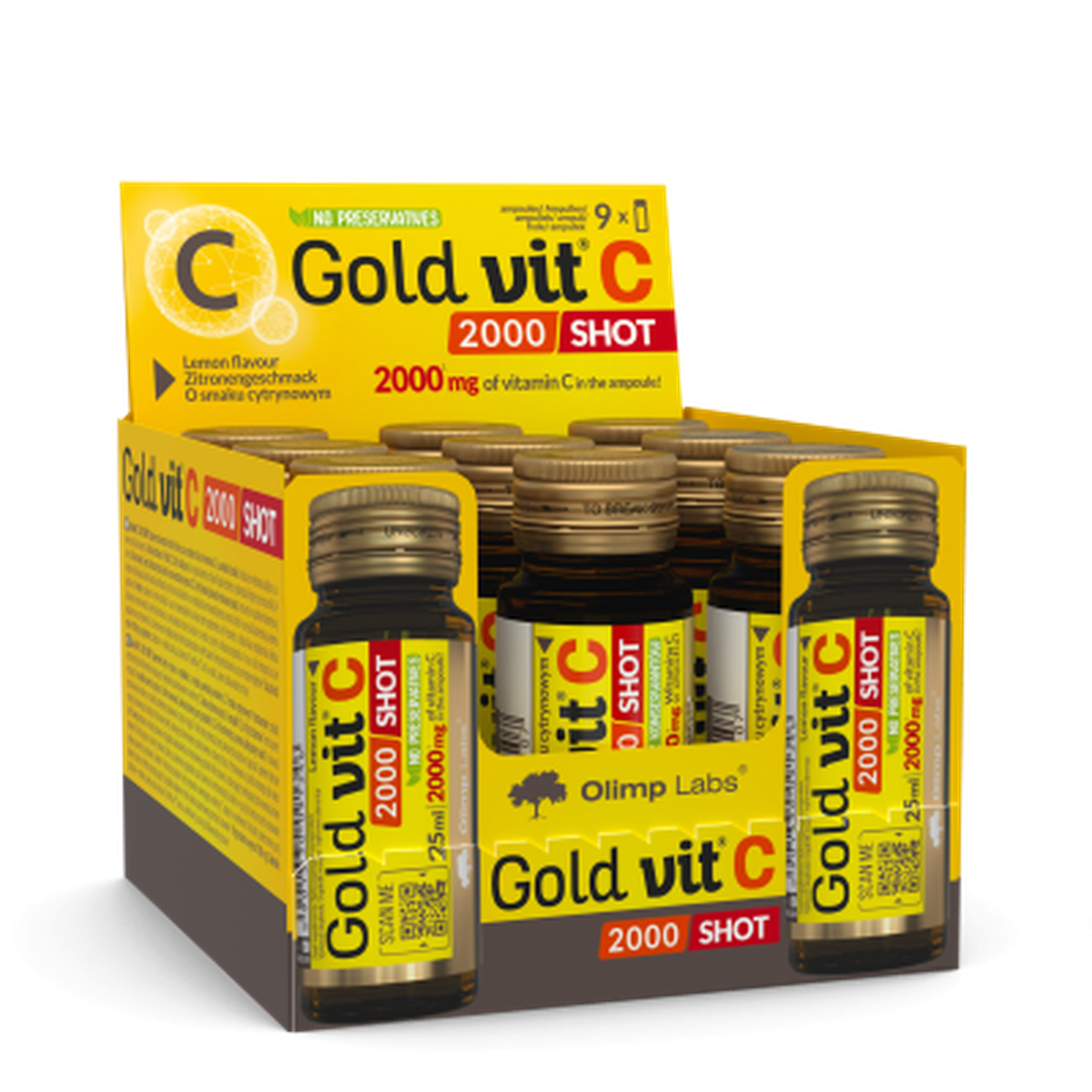 OLIMP LABS Gold Vit C 2000 ampulės, 9 vnt. | Moonmart.lt