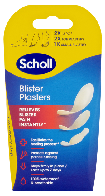 SCHOLL Blister Plaster pleistrai nuo pūslių, 5 vnt. | Moonmart.lt