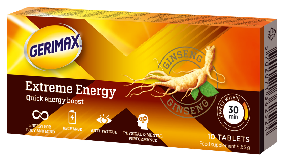 GERIMAX Extreme Energy tabletės, 10 vnt. | Moonmart.lt