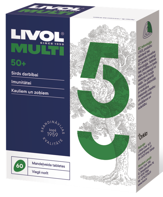 LIVOL Multi 50+ tabletės, 60 vnt. | Moonmart.lt