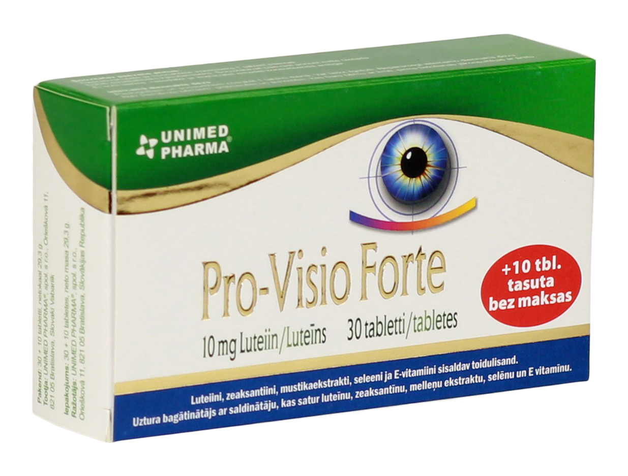 PRO-VISIO FORTE tabletės, 40 vnt. | Moonmart.lt